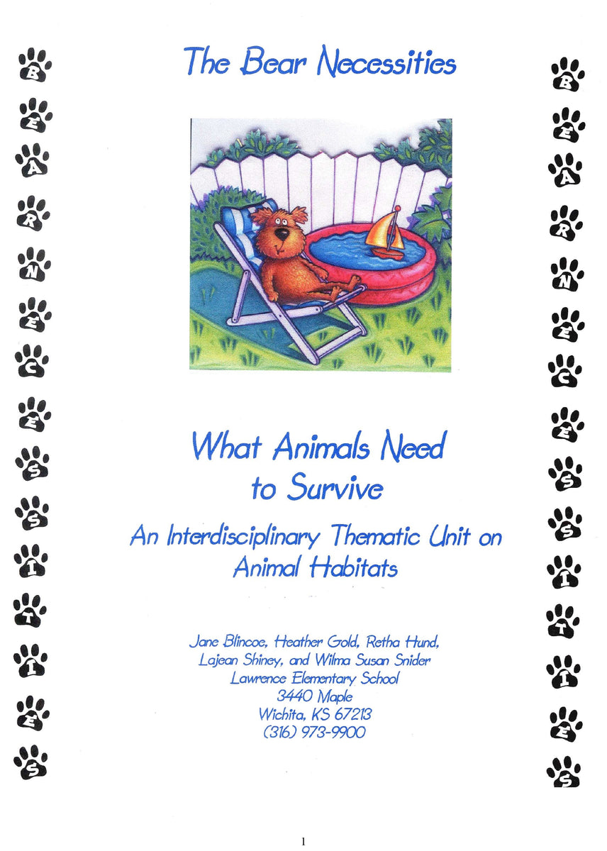 The Bear Necessities What Animals Need to Survive – RogerTaylor.com