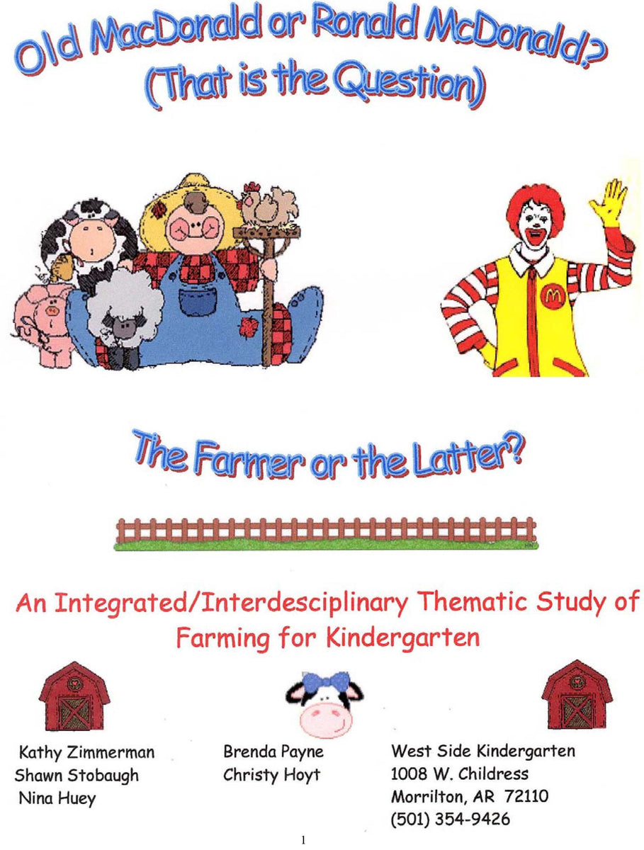 Old MacDonald or Ronald McDonald? (That is the Question) – RogerTaylor.com