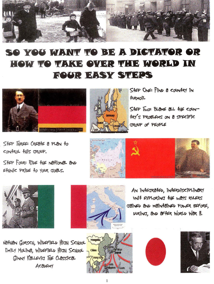 So You Want To Be A Dictator or How To Take Over the World in Four Eas ...